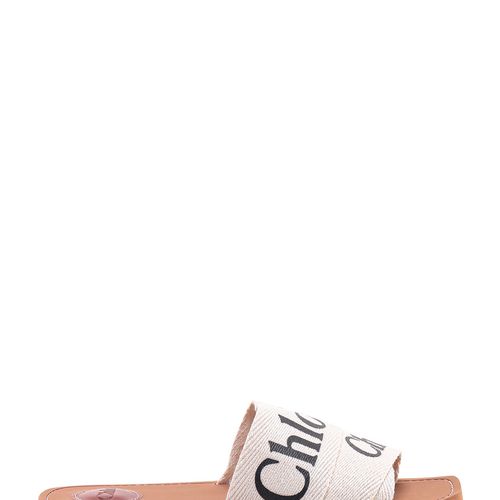 Chloé | -Sandali in tessuto con logo frontale-Donna | Realry