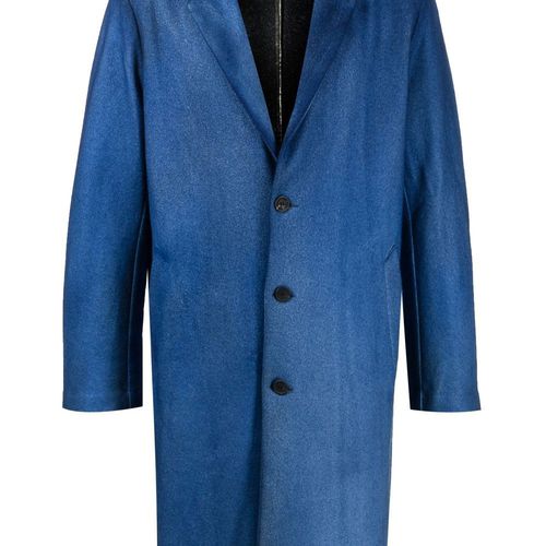 Avant Toi | painted-effect merino-wool overcoat - Blue | Realry