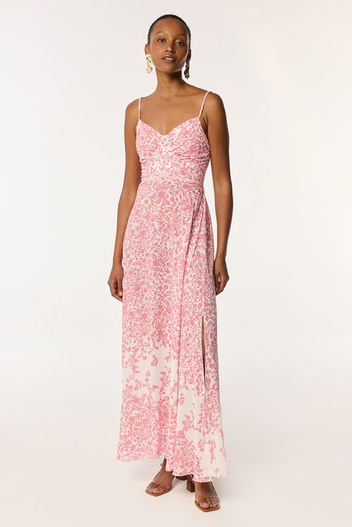 Poupette St Barth | Long Dress Cara - Pink Lazuli | Realry