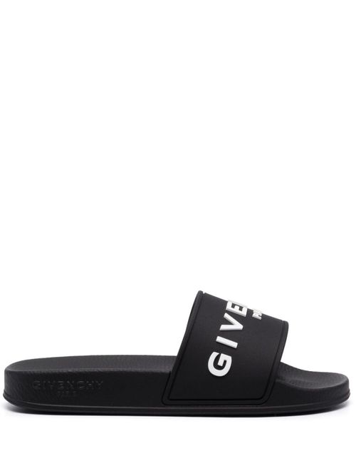 Givenchy | Black Logo Pool Slides | Realry