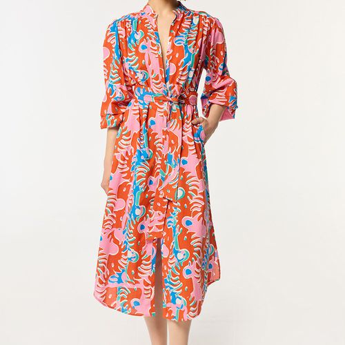 Poupette St Barth | Long Dress Cathy - Red Geo Afro | Realry