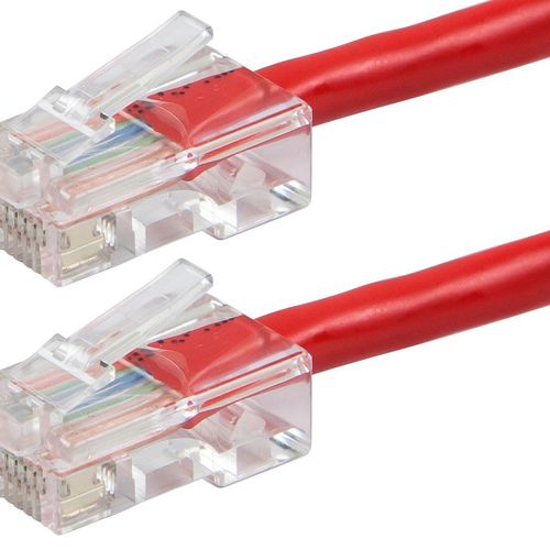 Monoprice | Cat5e 0.5ft Red Patch Cable, UTP, 24AWG, 350MHz, Stranded, Pure Bare Copper, RJ45 ...