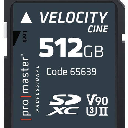 ProMaster | Professional Velocity CINE 512GB SDXC Memory Card | Realry