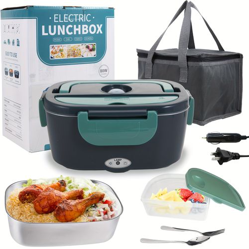 temu | TEMU 1.5l Electric Lunch Box & Food Warmer - Portable Stainless ...