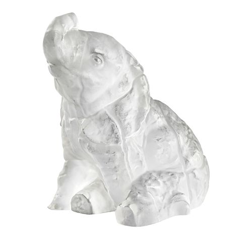 Lalique | Crystal Baby Elephant Figurine | Realry
