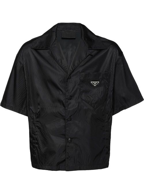Prada | cropped shell shirt - Black | Realry