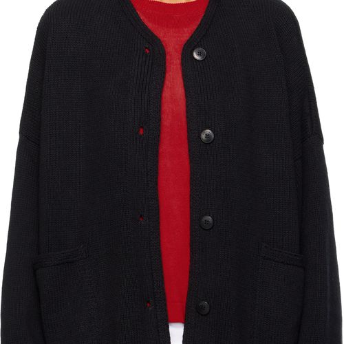 Cordera | Black Cotton Cardigan | Realry