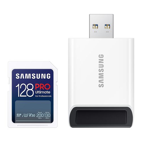 Samsung | PRO Ultimate + Reader Full Size SDXC Card 128GB(MB-SY128SB/AM ...