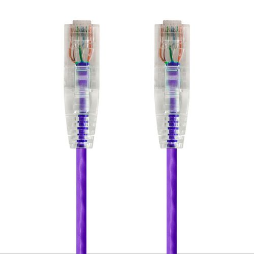 Monoprice | Cat6 1ft Purple Component Level Patch Cable, UTP, 28AWG ...