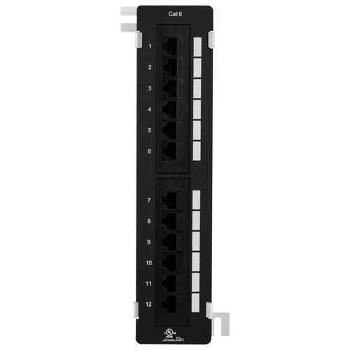 Monoprice | 12-port Vertical Cat6 Mini Patch Panel, 110 Type (568A/B ...