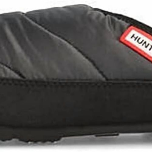 Hunter | Women's Puffer Slippers In Black | Realry