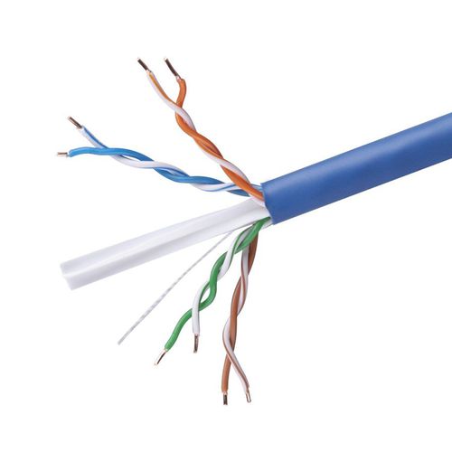 Monoprice | Cat6 250ft Blue CMR UL Bulk Cable, Solid (w/spine), UTP ...