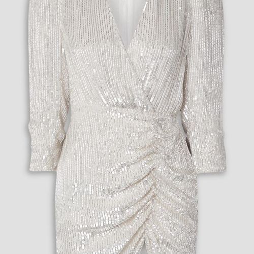 Retrofete | Stacey gathered embellished chiffon mini dress | Realry