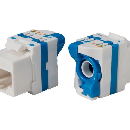 Monoprice | Cat6 RJ45 Toolless Twist Lever 180-Degree Keystone Jack for ...