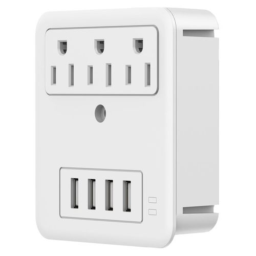 LAX Gadgets | 3 Wall Outlets With 4 USB Ports | Realry