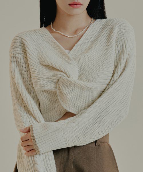 romanticcrown | Twisted cable knit_oatmeal | Realry