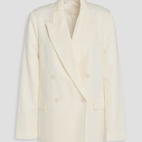 Joseph | Jaden double-breasted silk and cotton-blend blazer - White ...