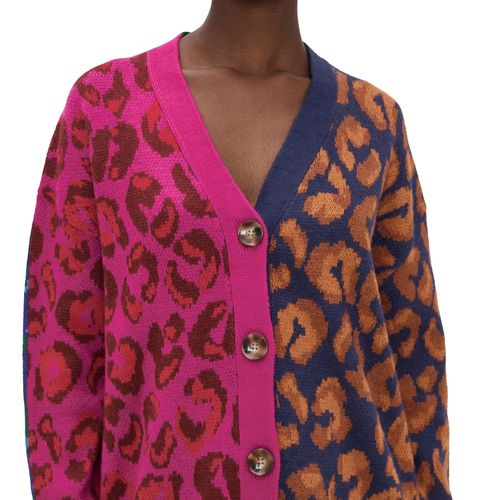 FARM Rio | Mixed Ikat Leopard Cardigan Ikat Dyed Leopard Mixed | Realry