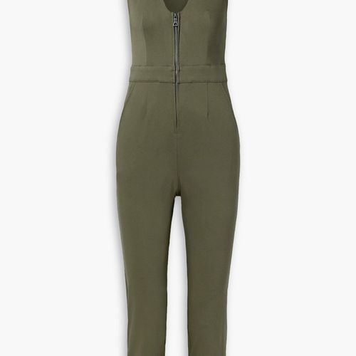 Rivet Utility | Rockstar cropped stretch-twill jumpsuit | Realry