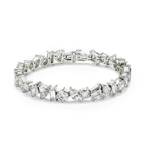 Vrai | Arc Necklace in 14K White Gold, 3.5ctw Brilliant Round Created ...