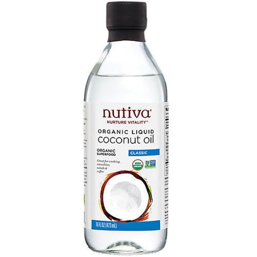 Nutiva | 16 fl oz Organic Garlic Liquid Coconut Oil | Realry