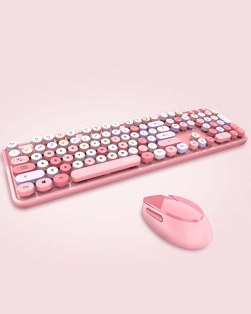 3P Experts | Retro Pink Keyboard and Mouse Combo | Realry