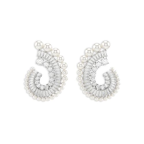 Swarovski | Ariana Grande Imitation Pearl & Crystal Baguette Spiral ...