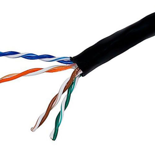 Monoprice | Cat5e 1000ft Black CMR UL Bulk Cable, UTP, Solid, 24AWG ...