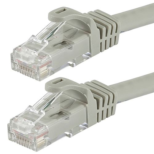 Monoprice | Cat6 1ft Gray Patch Cable, UTP, 24AWG, 550MHz, Pure Bare ...