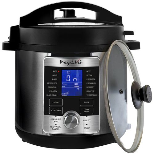 MegaChef | 6qt Stainless Steel Electric Digital Pressure Cooker with ...