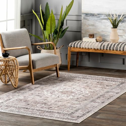 Ashley | nuLOOM Davi Faded Stain-Resistant Machine Washable Area Rug ...