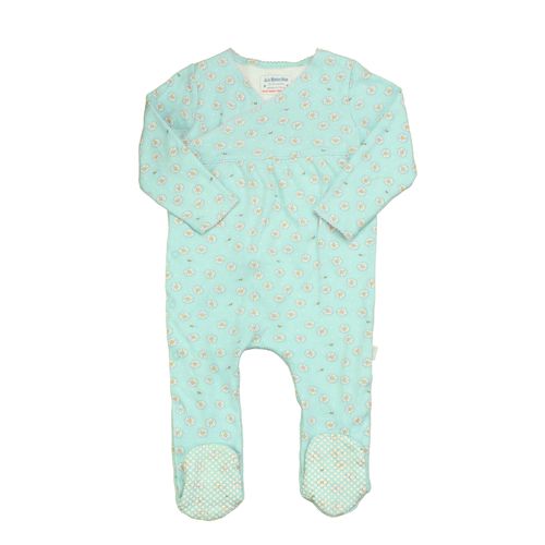 Jojo Maman Bébé | Girls Blue White Daisies 1-piece footed Pajamas | Realry
