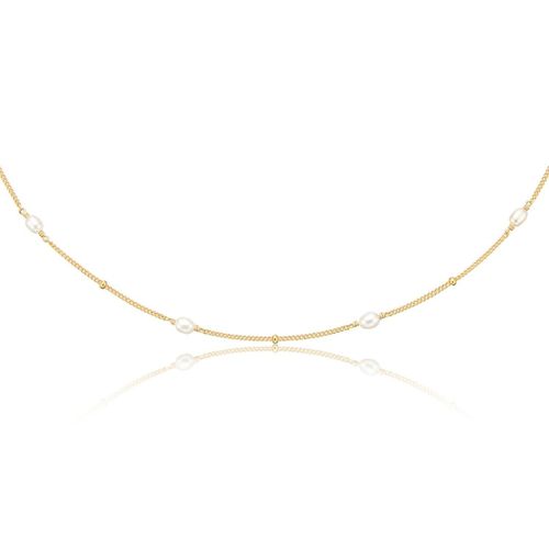 Lily & Roo | Gold Seed Pearl Satellite Choker | Realry