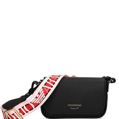 Emporio Armani | logo-print cross body bag - Black | Realry