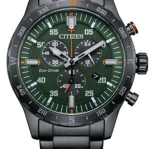 Citizens Of Humanity | Chronograph GMT Eco-Drive Green Dial Mens Watch ...