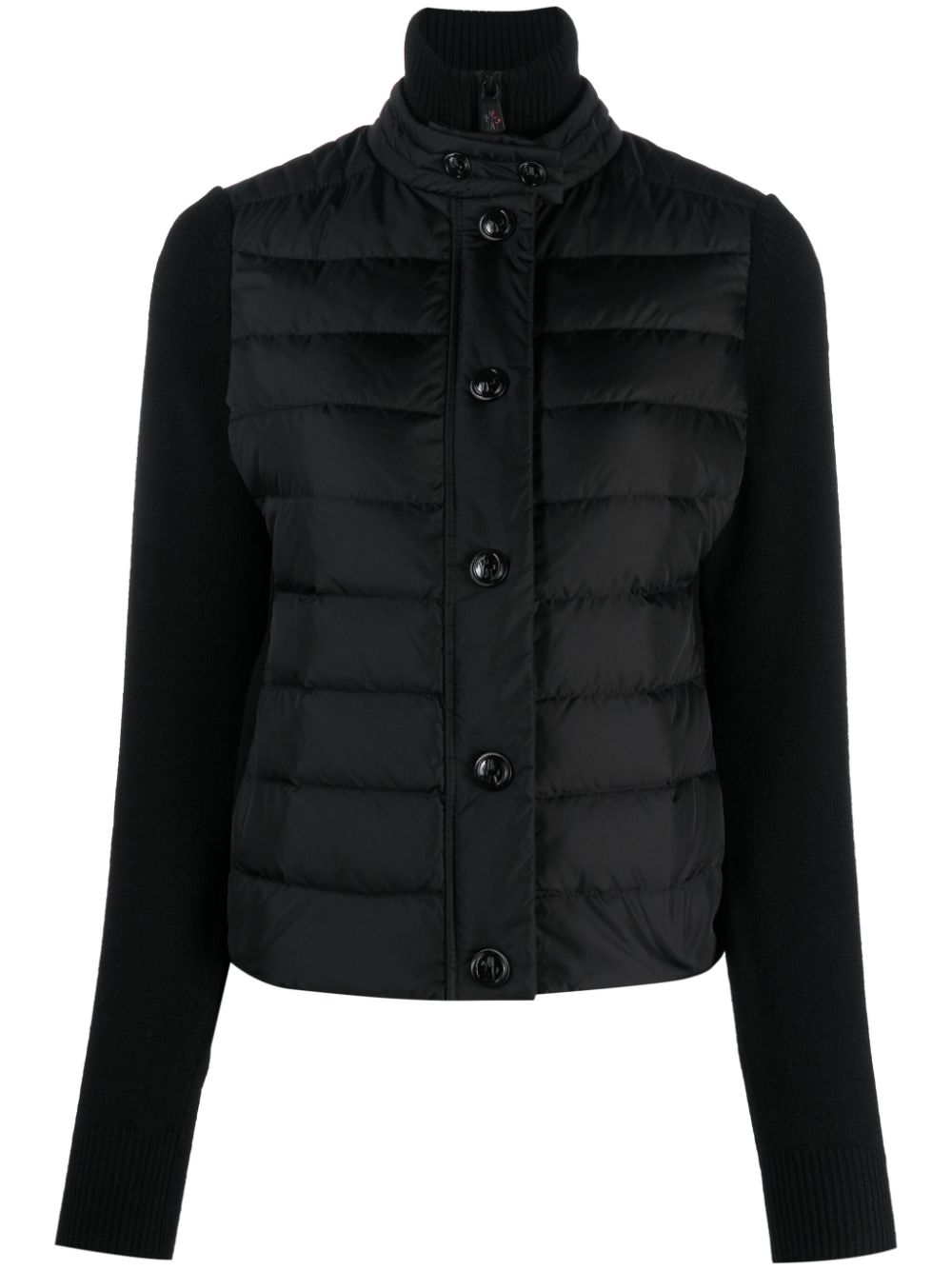 Moncler | logo-patch padded-panel jacket - Black | Realry