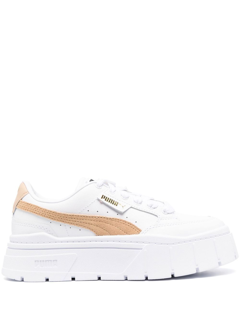 Puma | side logo-patch low-top sneakers - White | Realry