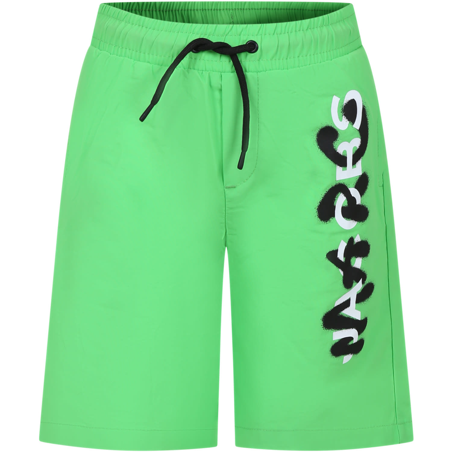 Little Marc Jacobs | Green Boxer Shorts For Boy With Logo | Realry