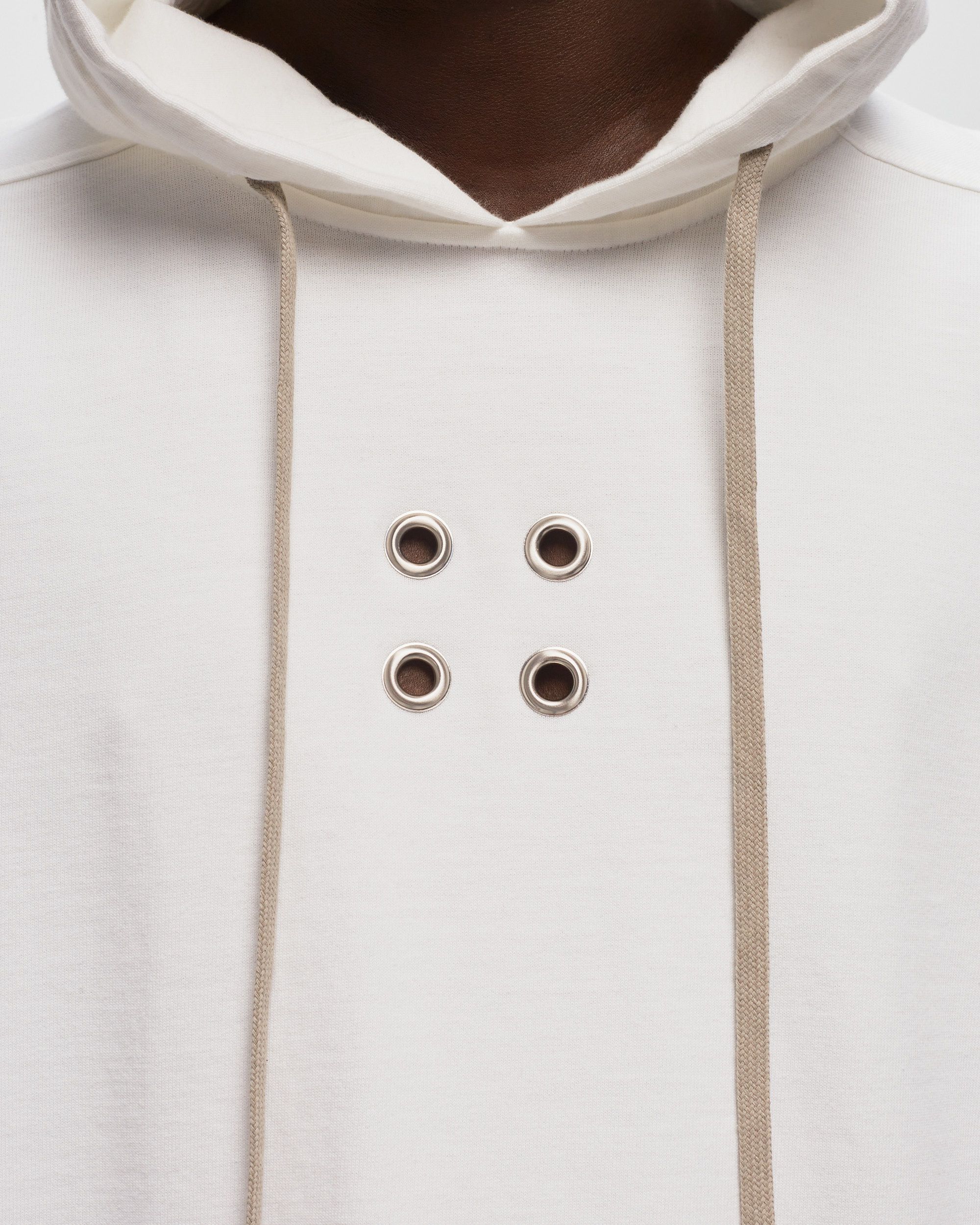 Rick Owens | Drkshdw KNIT PULLOVER HOODIE White male Hoodies now ...