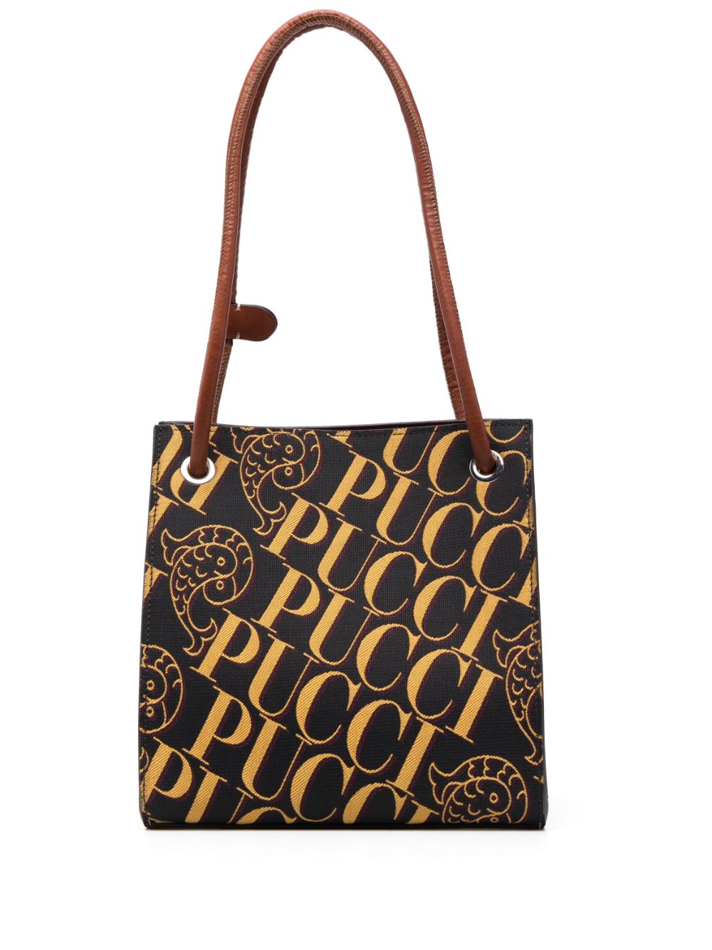 Emilio Pucci | logo-jacquard tote bag - Black | Realry