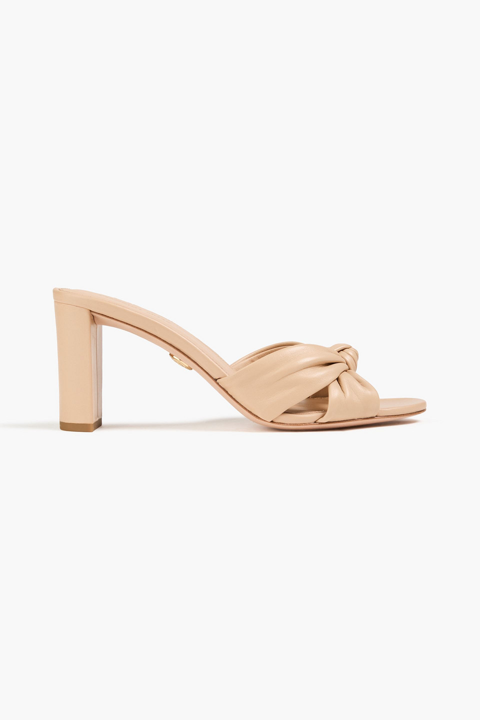 Veronica Beard | Twisted leather mules - Neutral - US 7.5 | Realry