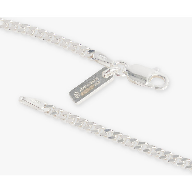 Hatton Labs | Mens Silver White Mini Cuban Sterling-silver Bracelet 8 ...