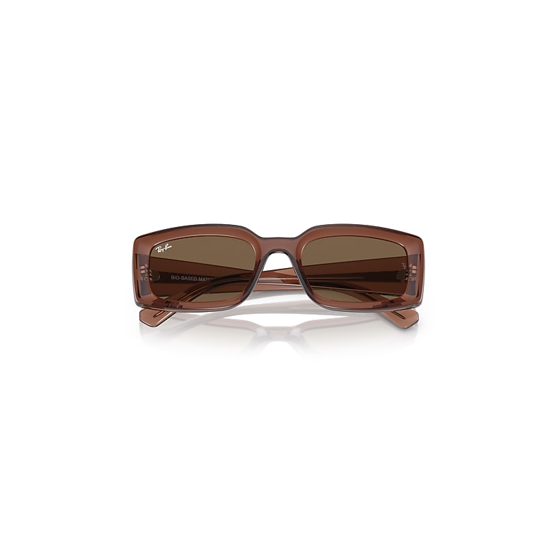 Ray-Ban | Ray-Ban Kiliane Bio-based Sunglasses Transparent Brown Frame ...