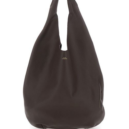 A.P.C | 'Le Neige' Brown Shoulder Bag With Embossed Logo On The Front ...