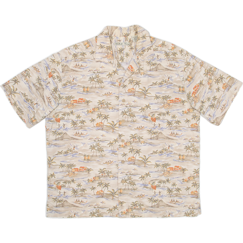 Loopi | BATIK BAY Mens Hawaiian Shirt Beige Floral L | Realry