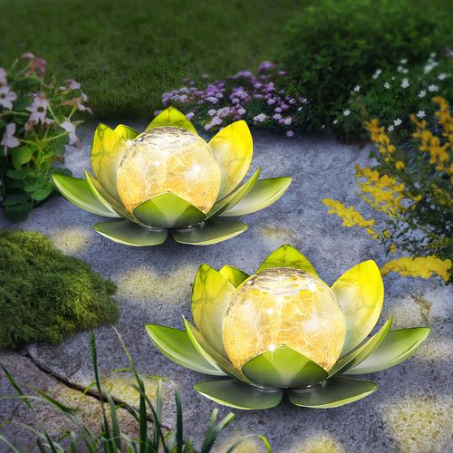 temu | TEMU For Lotus Lights, 2-pack, Outdoor Garden Decor With Rating ...