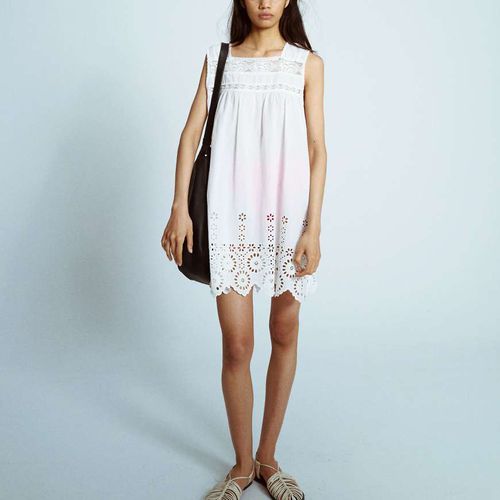 Topshop | sleeper mini dress with embroidered detail in white | Realry
