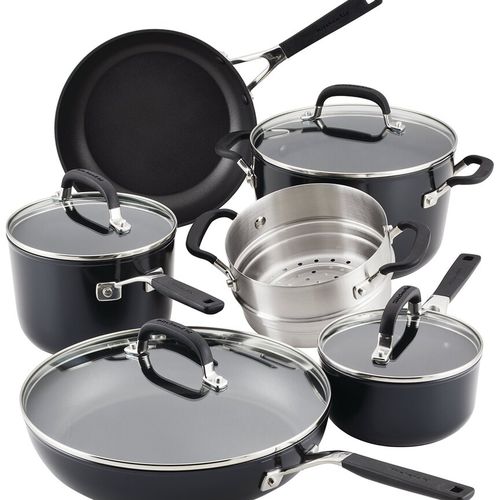 KitchenAid | Hard-Anodized Nonstick Cookware Pots And Pans Set | Realry