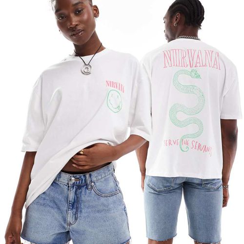 ASOS DESIGN | unisex oversized license band t-shirt in white with ...