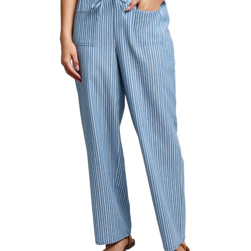 Jones New York | Petite Cotton Patch-Pocket Drawstring Pants - Striped ...